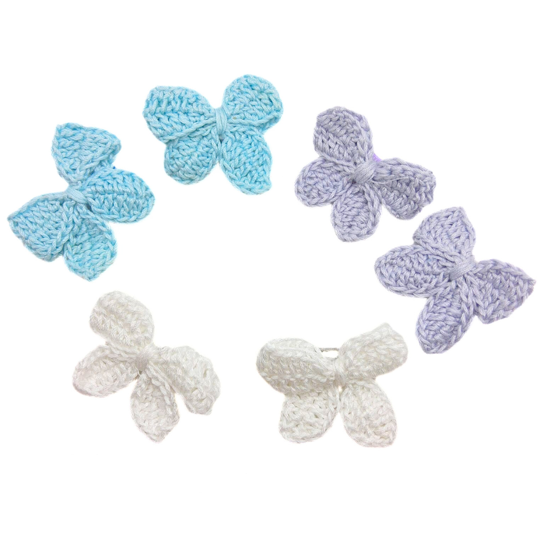 Love in a Bow Par de moños de crochet pequeños – Nido de Mamá